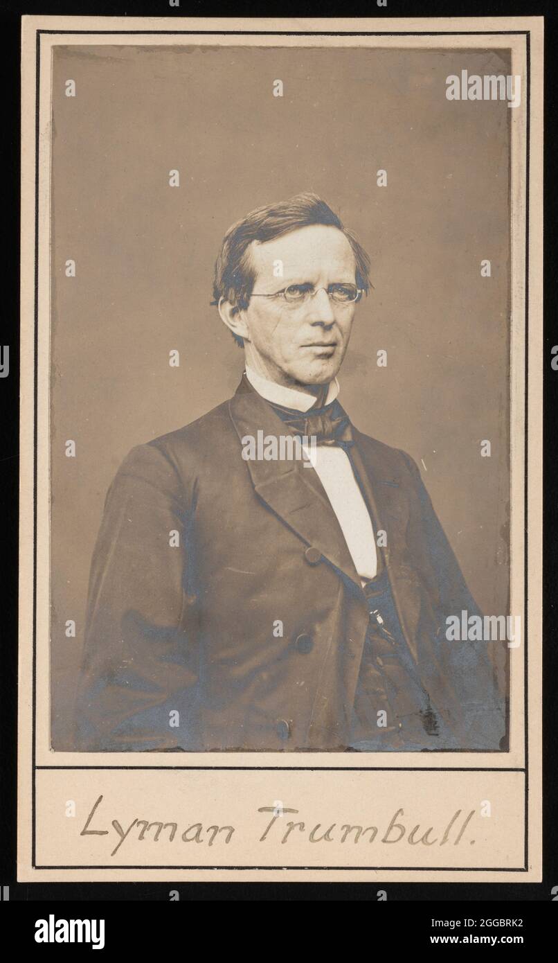 Portrait of Lyman Trumbull (1813-1896), Between 1864 and 1868 Stock ...