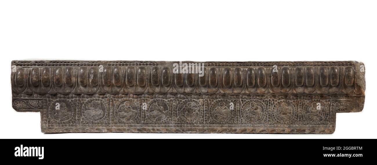 Lateral stretcher from the base of a funerary couch with Sogdian ...