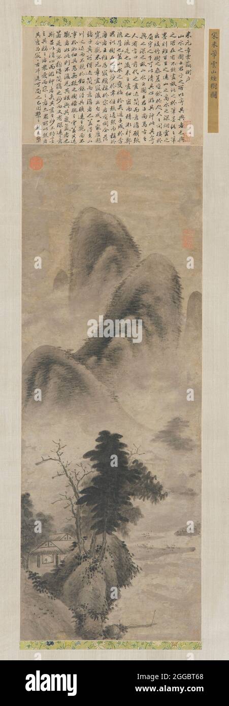 Landscape, Ming dynasty, 1368-1644. Formerly attributed to Mi Fu Stock ...