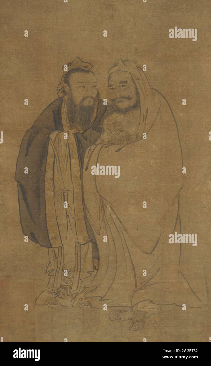 Confucius and Buddha Cradling a Qilin, Ming dynasty, 15th century ...