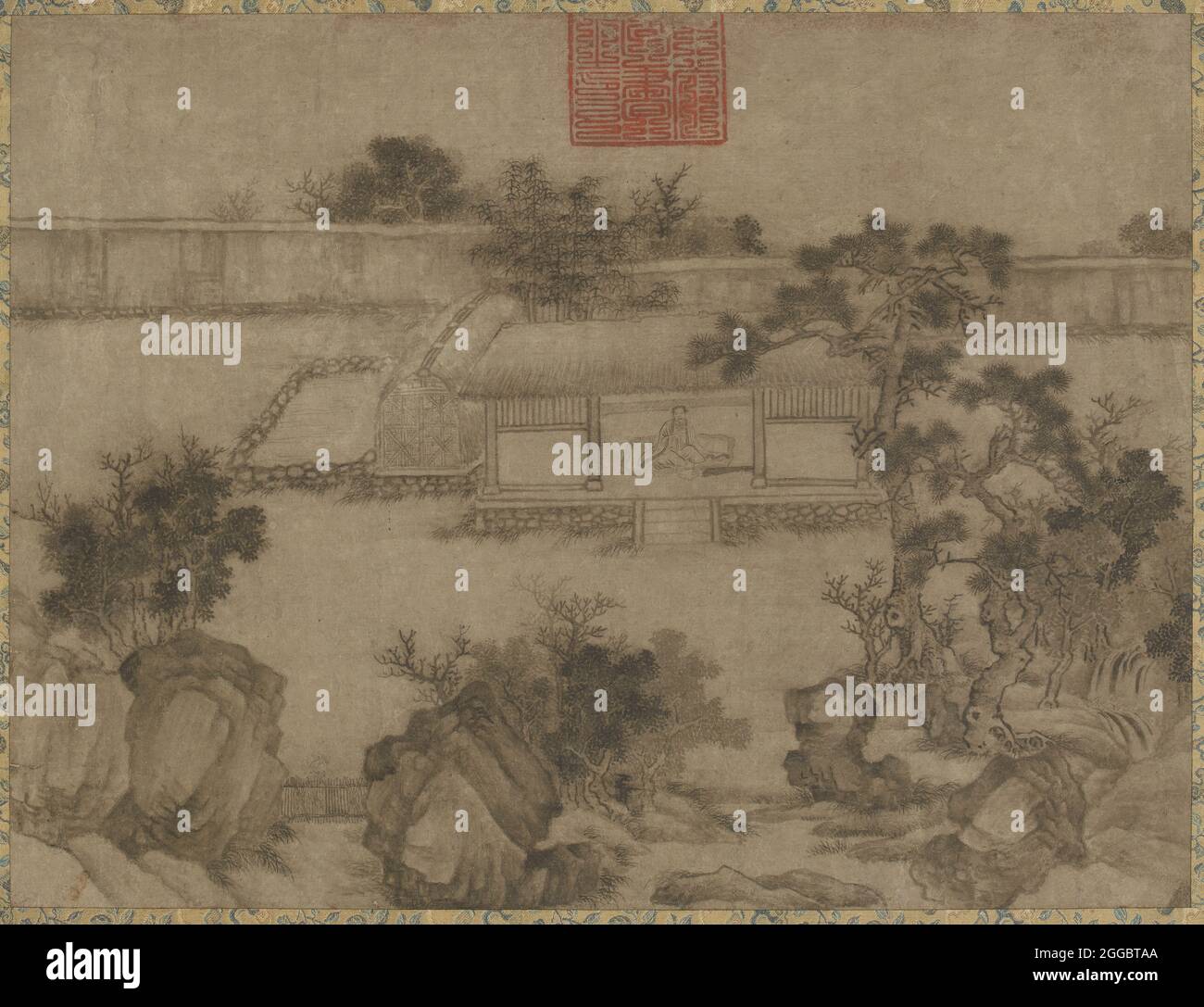 After Lu Hong's "Thatched Hut", Ming and Qing dynasties, 17th century ...