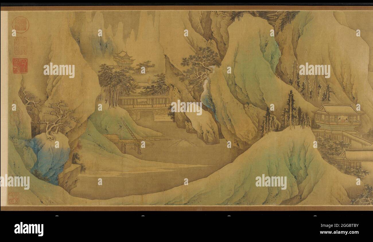 Traveling at Dawn in the Snowy Foothills, Qing dynasty, 17th century ...