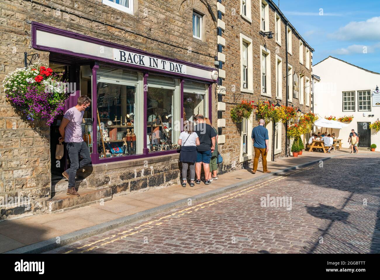HAWES, UK - AUGUST 23, 2021: Hawes is a market town in the heart of ...