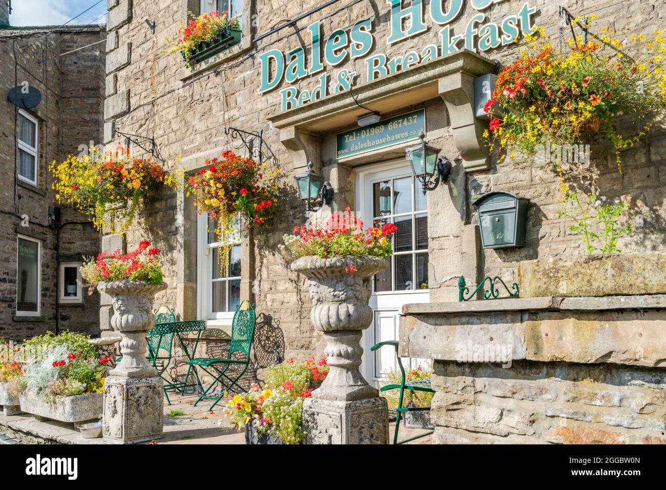 HAWES, UK - AUGUST 23, 2021: Hawes is a market town in the heart of ...