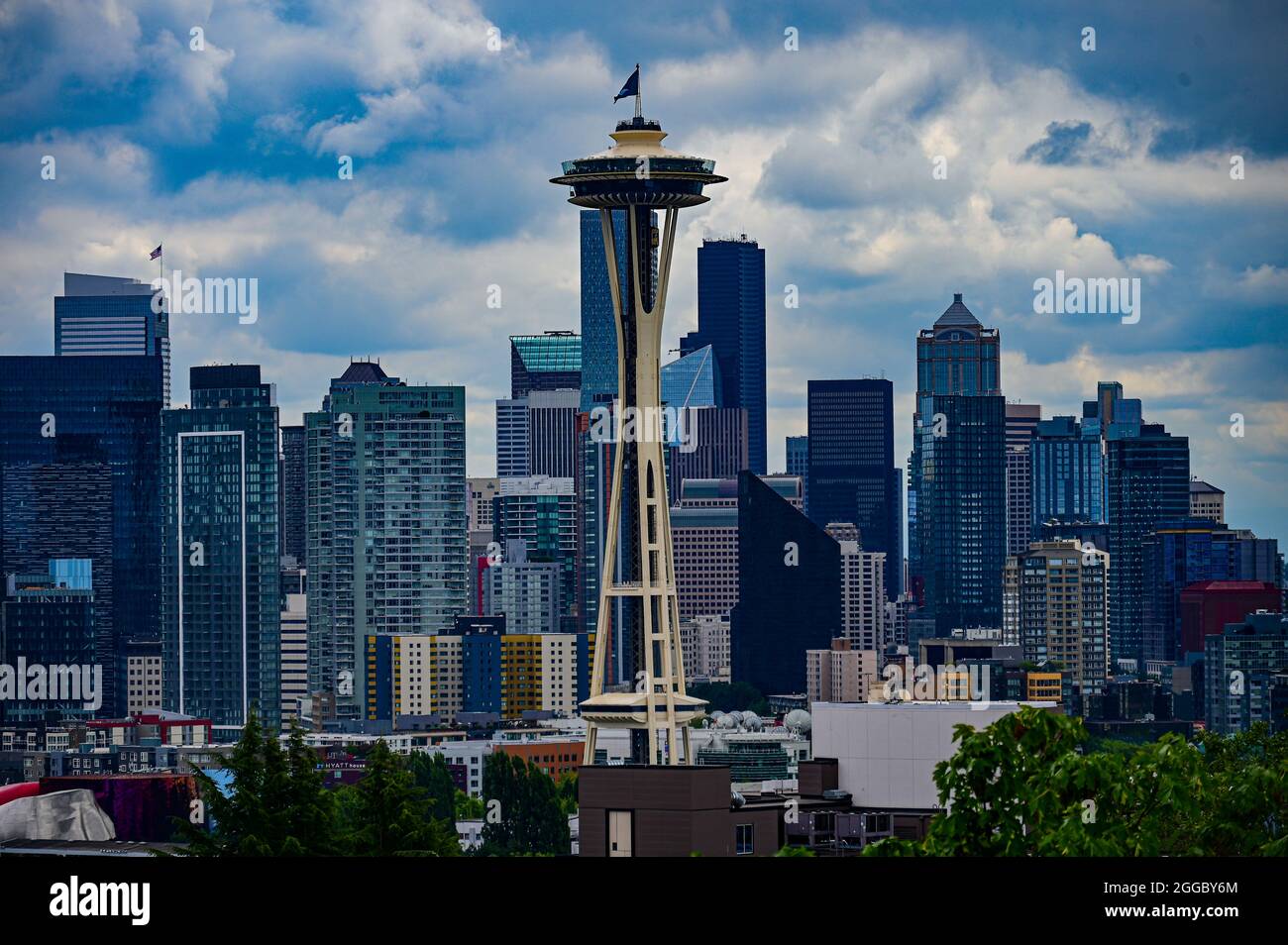 Seattle washington space needle and skyline hi-res stock photography ...