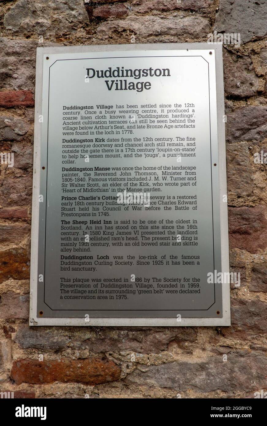 History of Duddingston Village in Edinburgh, Scotland, UK Stock Photo ...