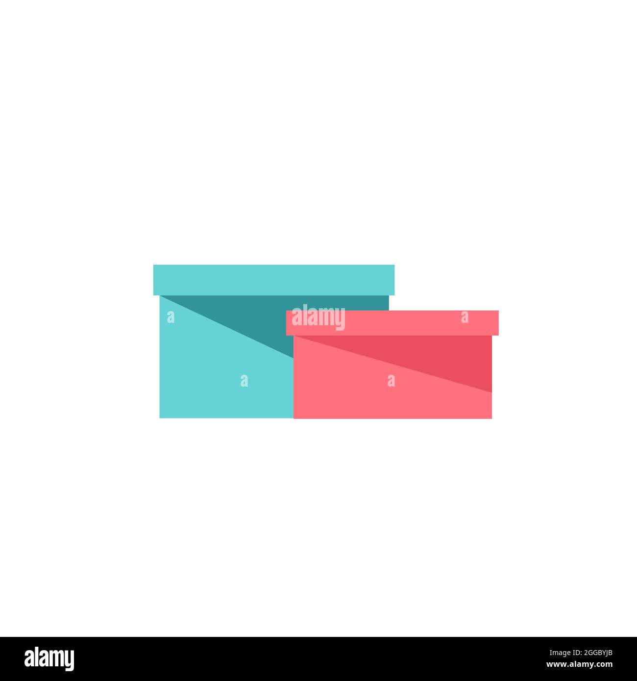 Flat cartoon boxes,items storage and transportation vector illustration ...