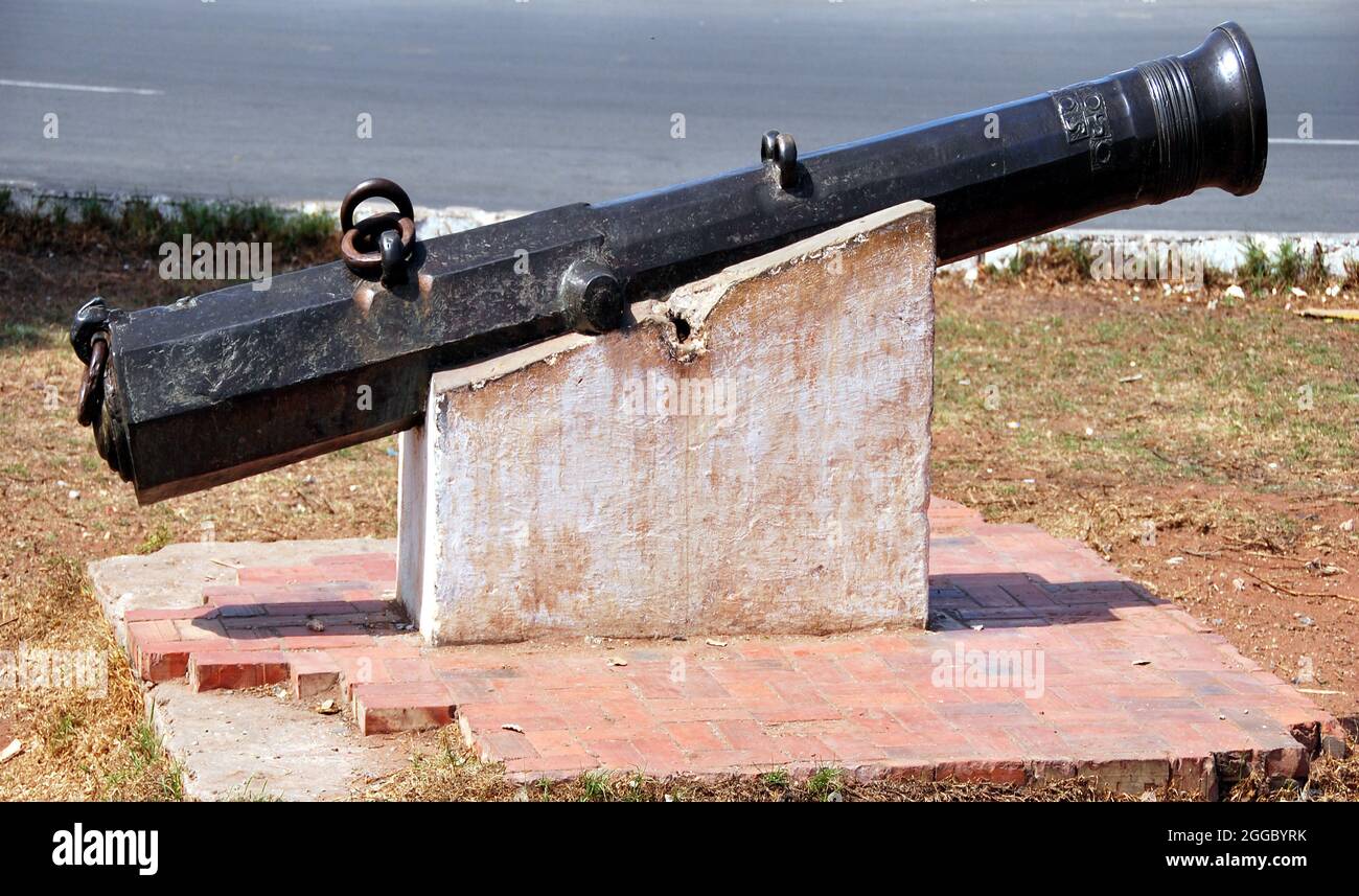 Old brass cannon in Morocco north of Africa Stock Photo - Alamy