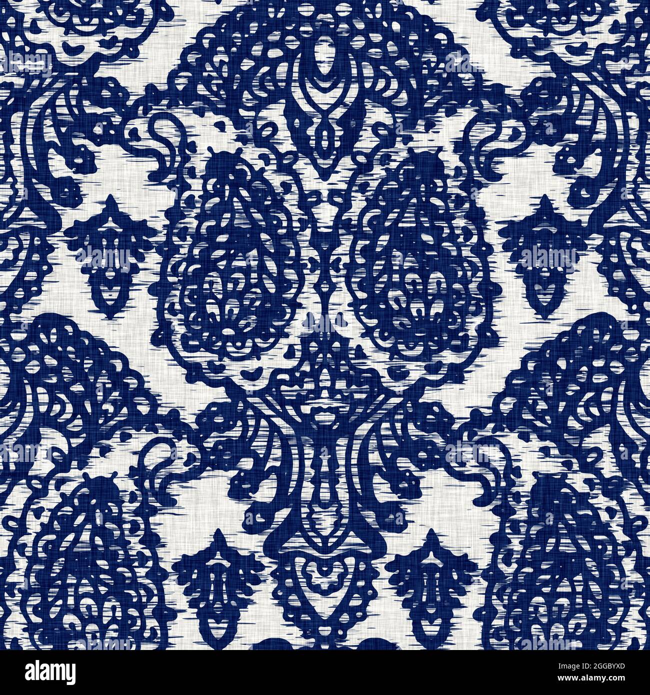 Indigo dyed fabric leaf pattern texture. Seamless textile fashion cloth ...