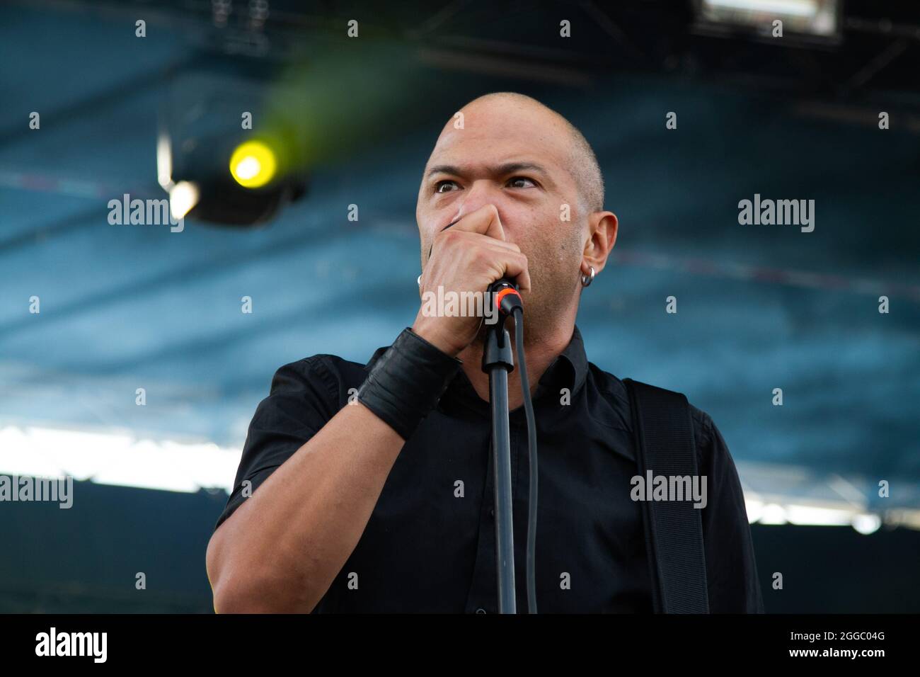Edmonton, Canada. 29th Aug, 2021. Rock Band Danko Jones performs during ...