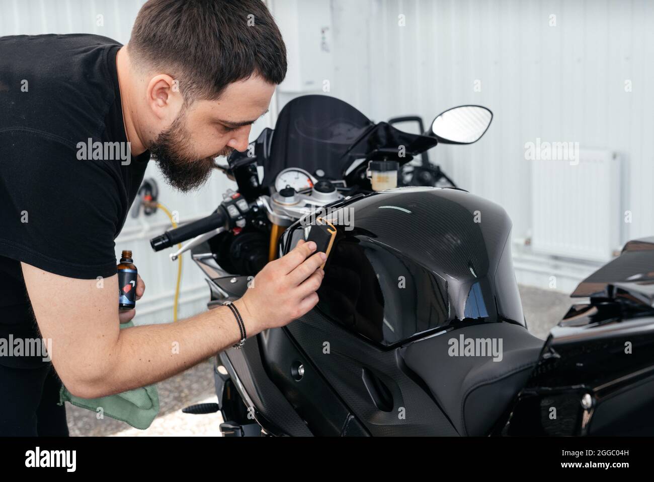 Moto cleaning hi-res stock photography and images - Alamy