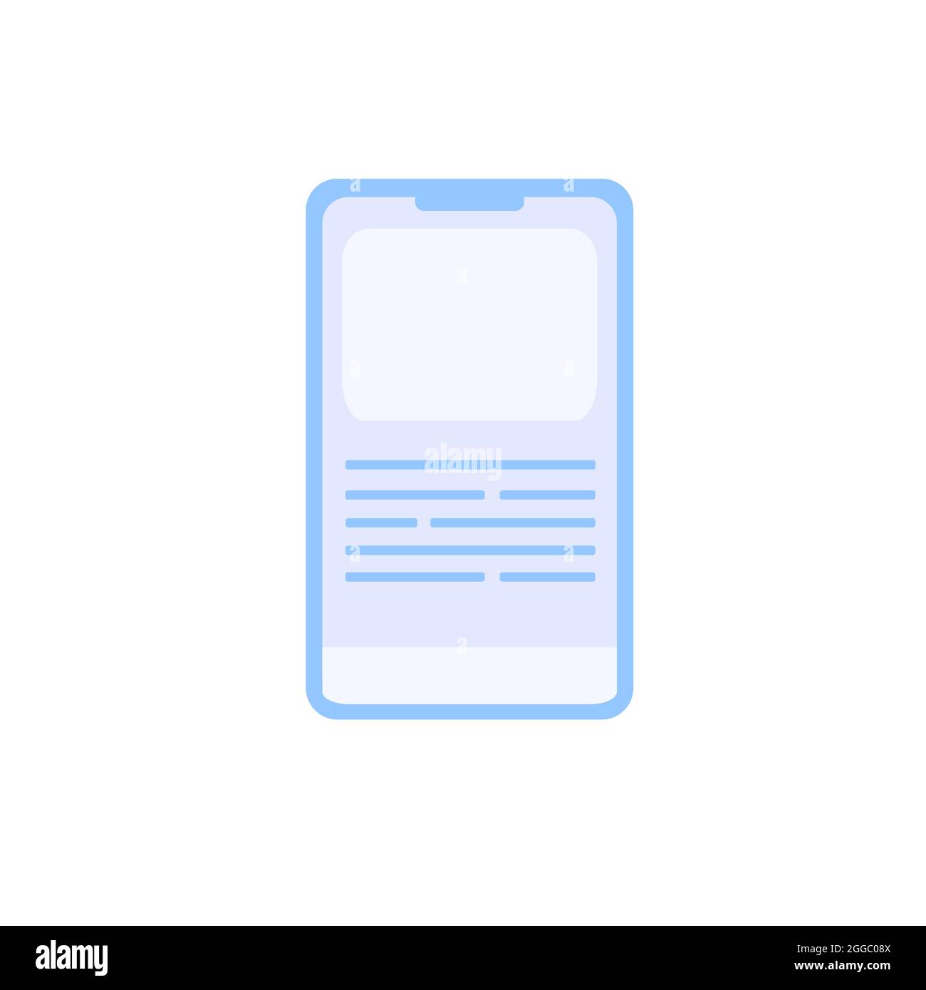 Flat schematic smartphone,modern electronic equipment and mobile ...