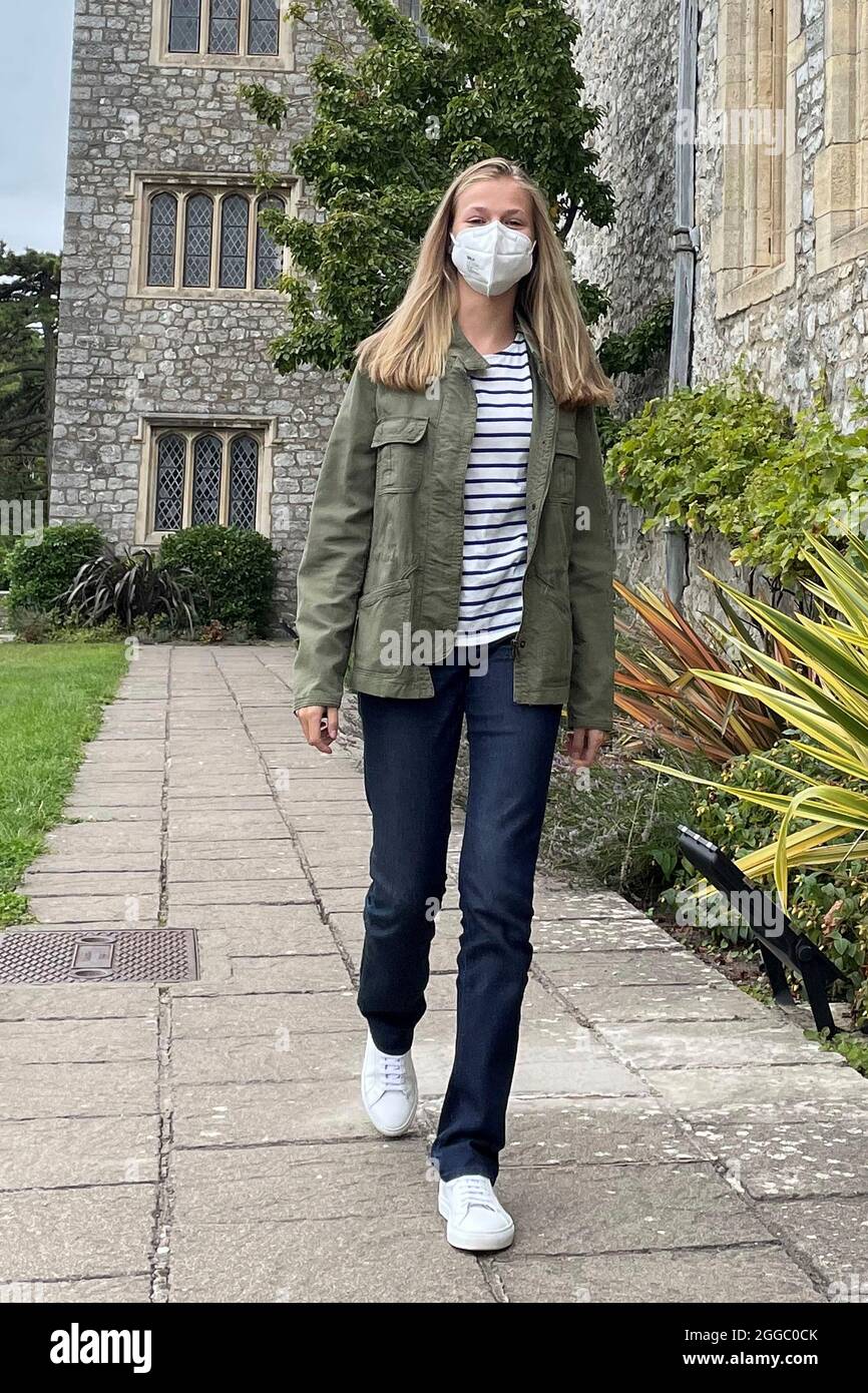 Llantwit Major, Walles. 30th Aug, 2021. Crown Princess Leonor duiriing ...