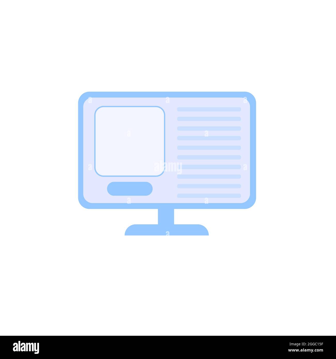 Flat schematic computer monitor,electronic equipment,home appliances ...