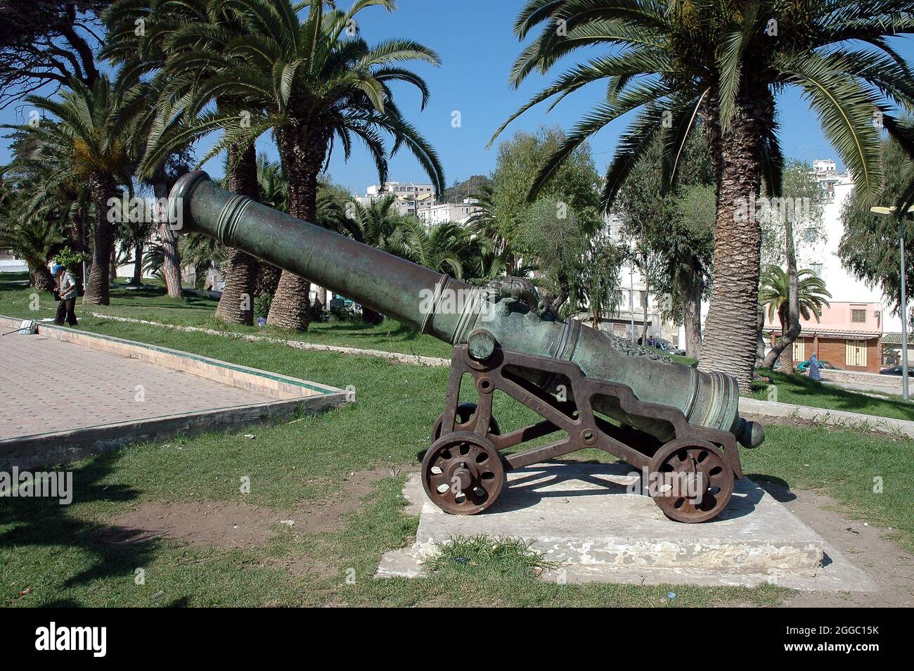 Old brass cannon in Morocco north of Africa Stock Photo - Alamy