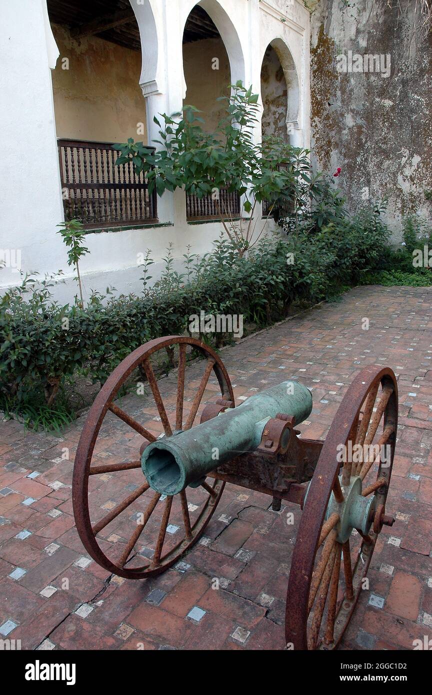 Old brass cannon in Morocco north of Africa Stock Photo - Alamy