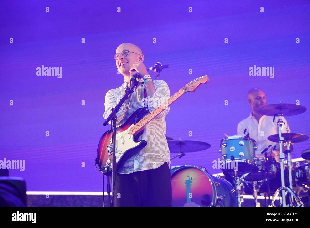 London, UK. August 30th, 2021.Jack Steadman of Bombay Bicycle Club ...