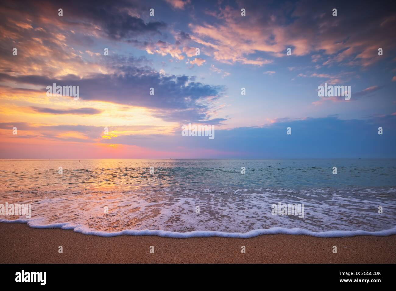 Beautiful landscape morning sea waves hi-res stock photography and ...