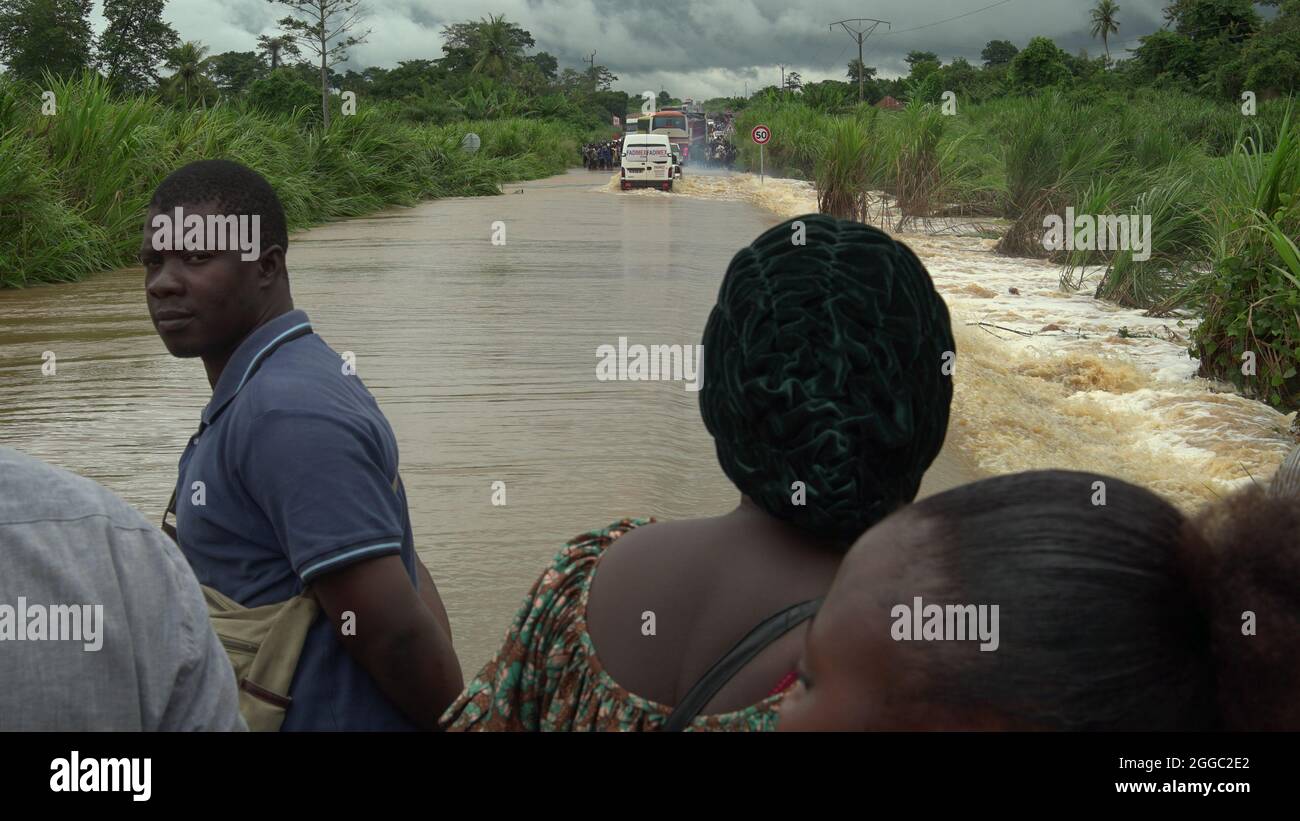 Abidjan, cities from the sky filmed by drone Stock Photo - Alamy