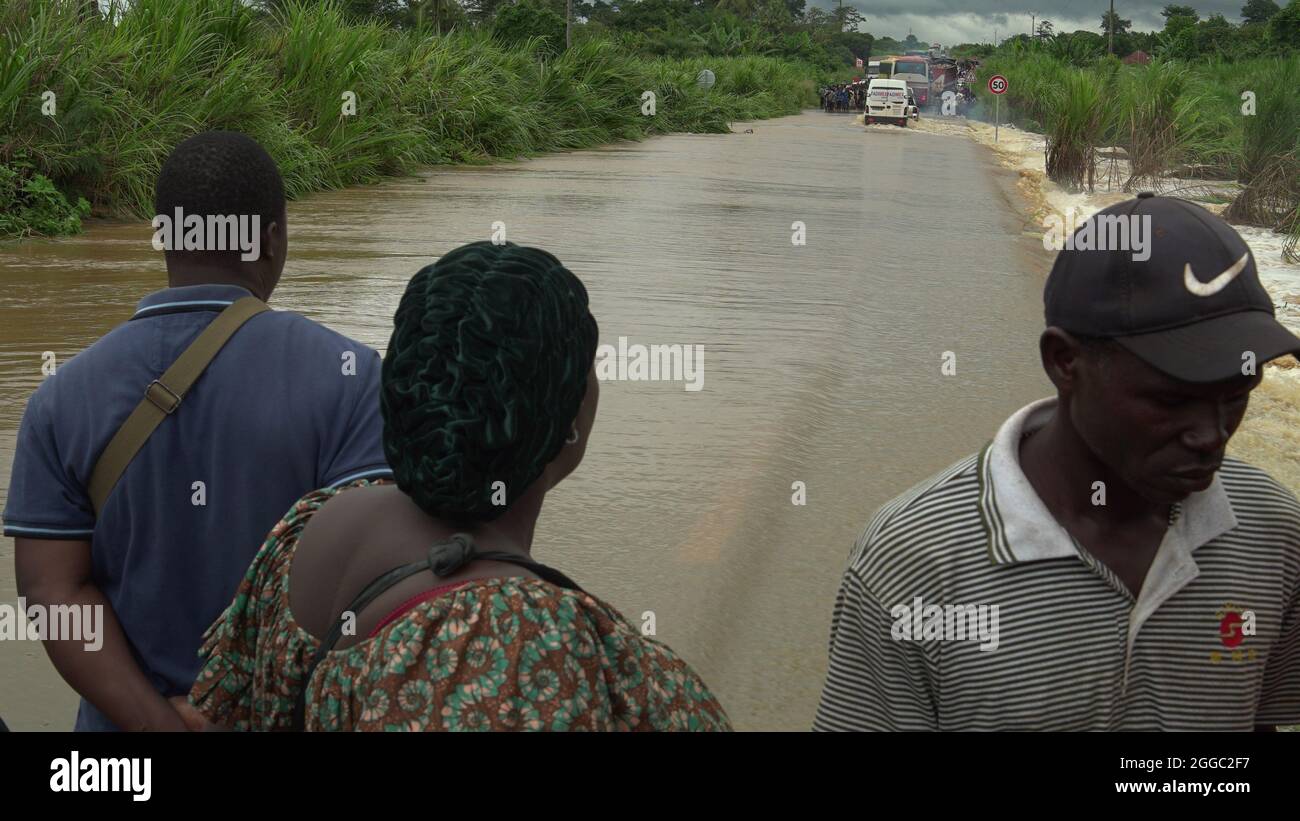 Abidjan, cities from the sky filmed by drone Stock Photo - Alamy