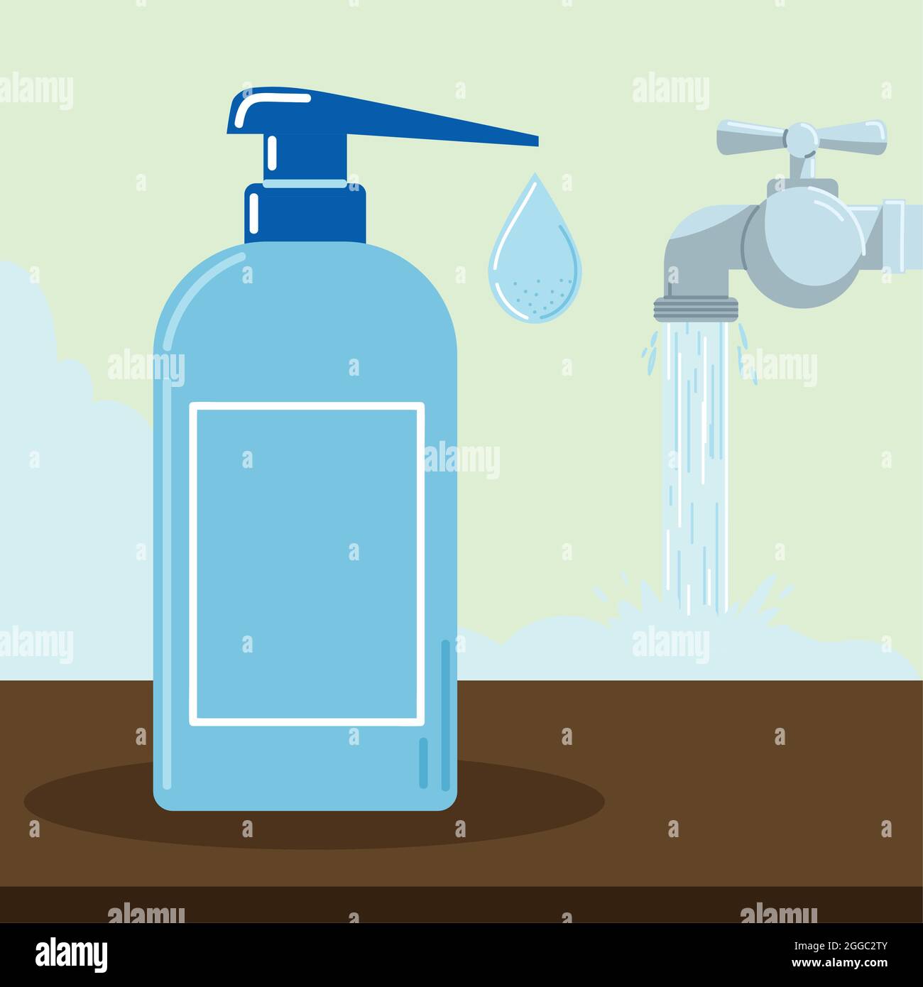 sanitizer bottle and water Stock Vector Image & Art - Alamy