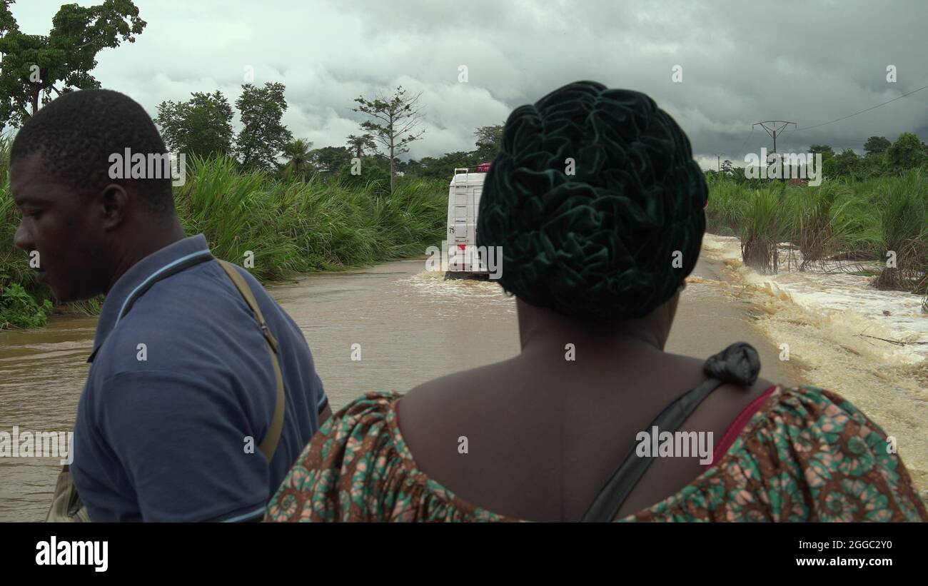 Abidjan, cities from the sky filmed by drone Stock Photo - Alamy