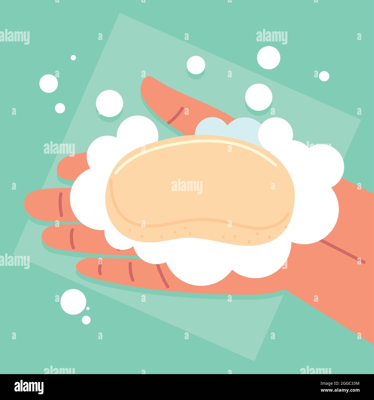 hand with soap Stock Vector Image & Art - Alamy