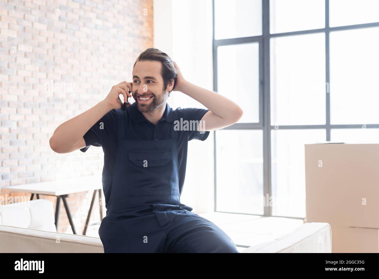 Cardboard boxes in modern hi-res stock photography and images - Alamy