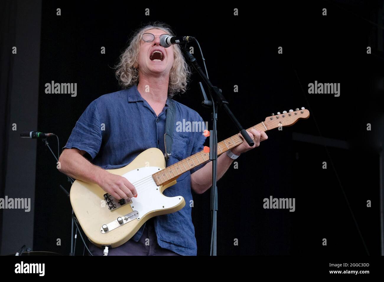 John Timothy Powers, lead vocalist and guitarist with English Indie ...