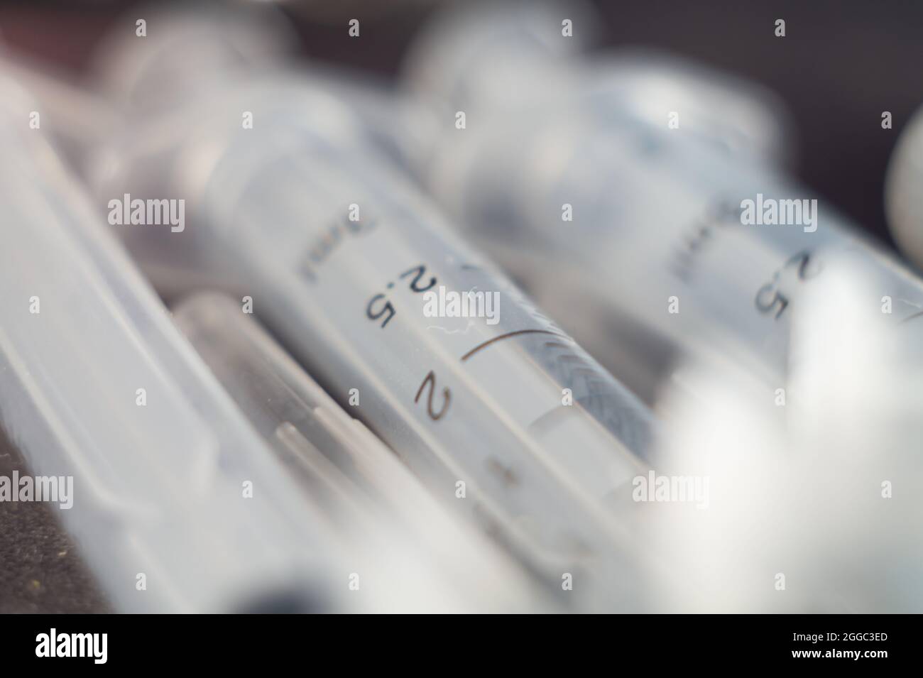 Closeup shot of three empty syringes Stock Photo - Alamy