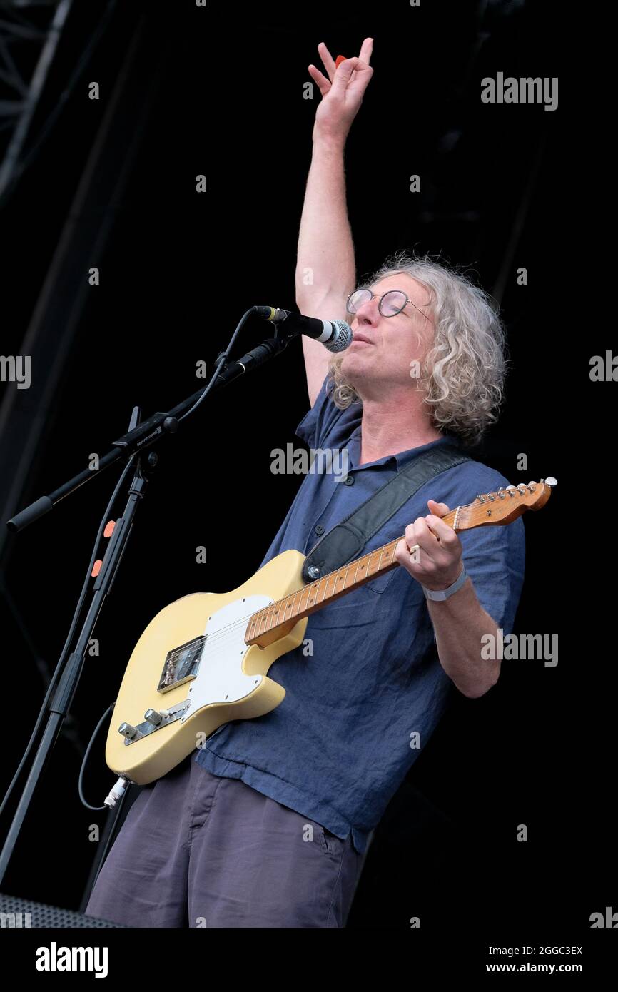 John Timothy Powers, lead vocalist and guitarist with English Indie ...