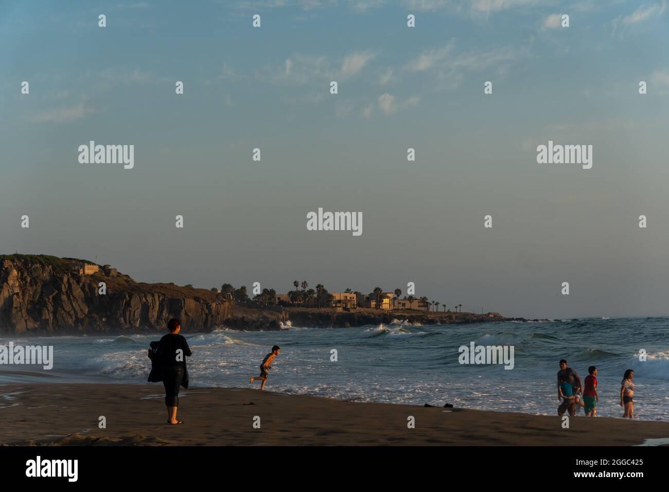 Beautiful sunset at a beautiful beach in Baja California, Mexico Stock ...