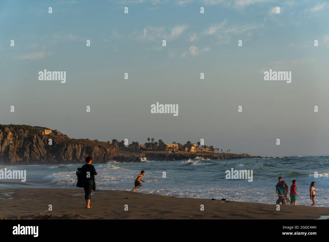 Beautiful sunset at a beautiful beach in Baja California, Mexico Stock ...
