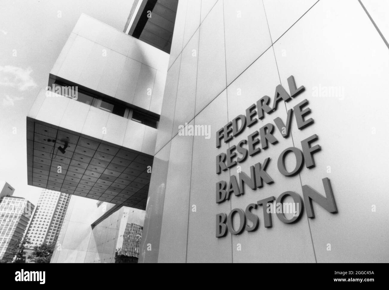 Boston, Massachusetts USA: Exterior of Federal Reserve Bank of Boston ...
