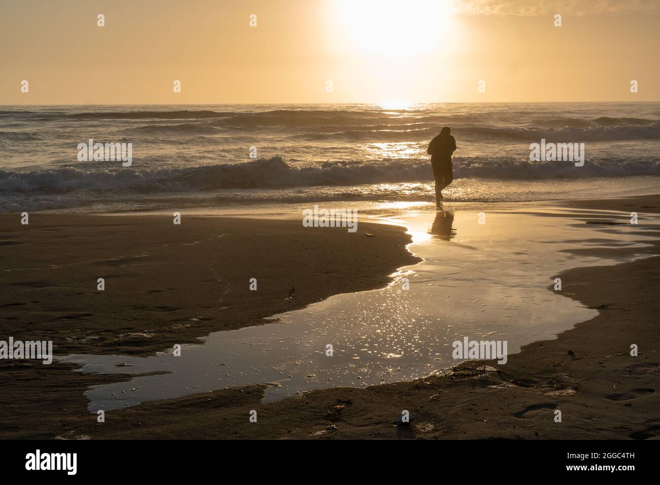 Beautiful sunset at a beautiful beach in Baja California, Mexico Stock ...