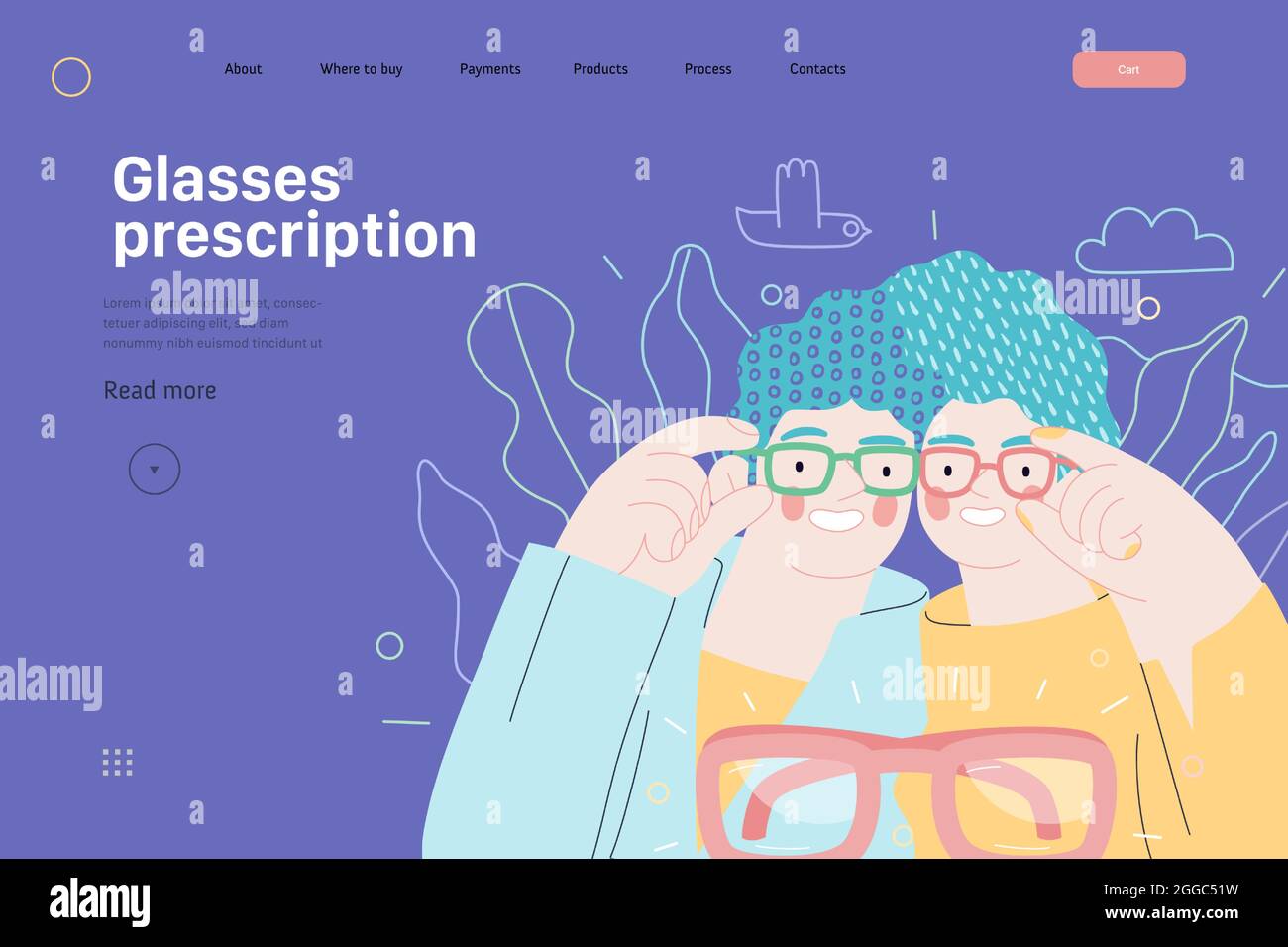 Opticians shop - medical insurance web template, advertising poster ...