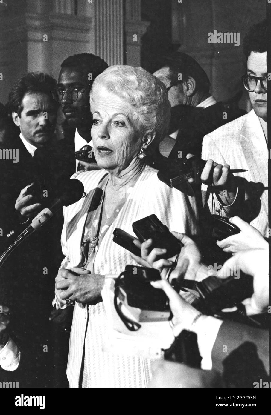 Austin Texas USA, 1992: Texas Gov. Ann Richards, surrounded by ...