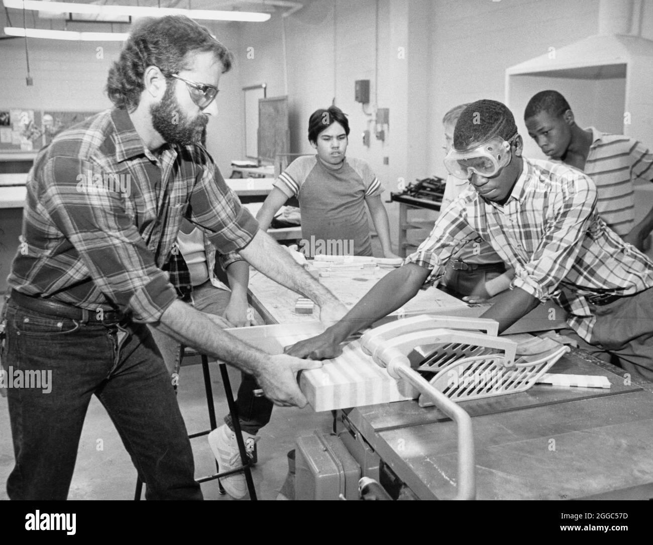 Students male teacher in Black and White Stock Photos & Images - Alamy