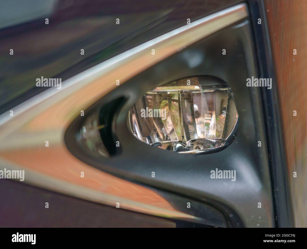 front driving LED lamps on a Lexus RX450h Premier Self-charging Hybrid ...