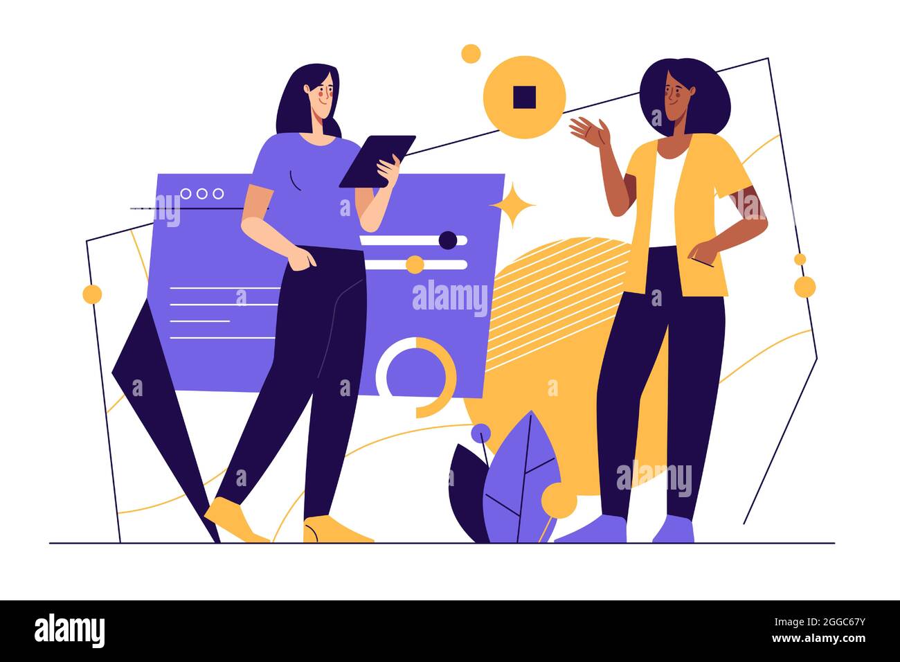 Modernt flat style outline vector illustration on the subject of media ...