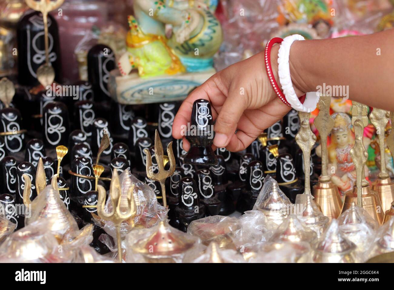 Non Exclusive: A Devote prays inside Iskcon temple sector 33, on the ...