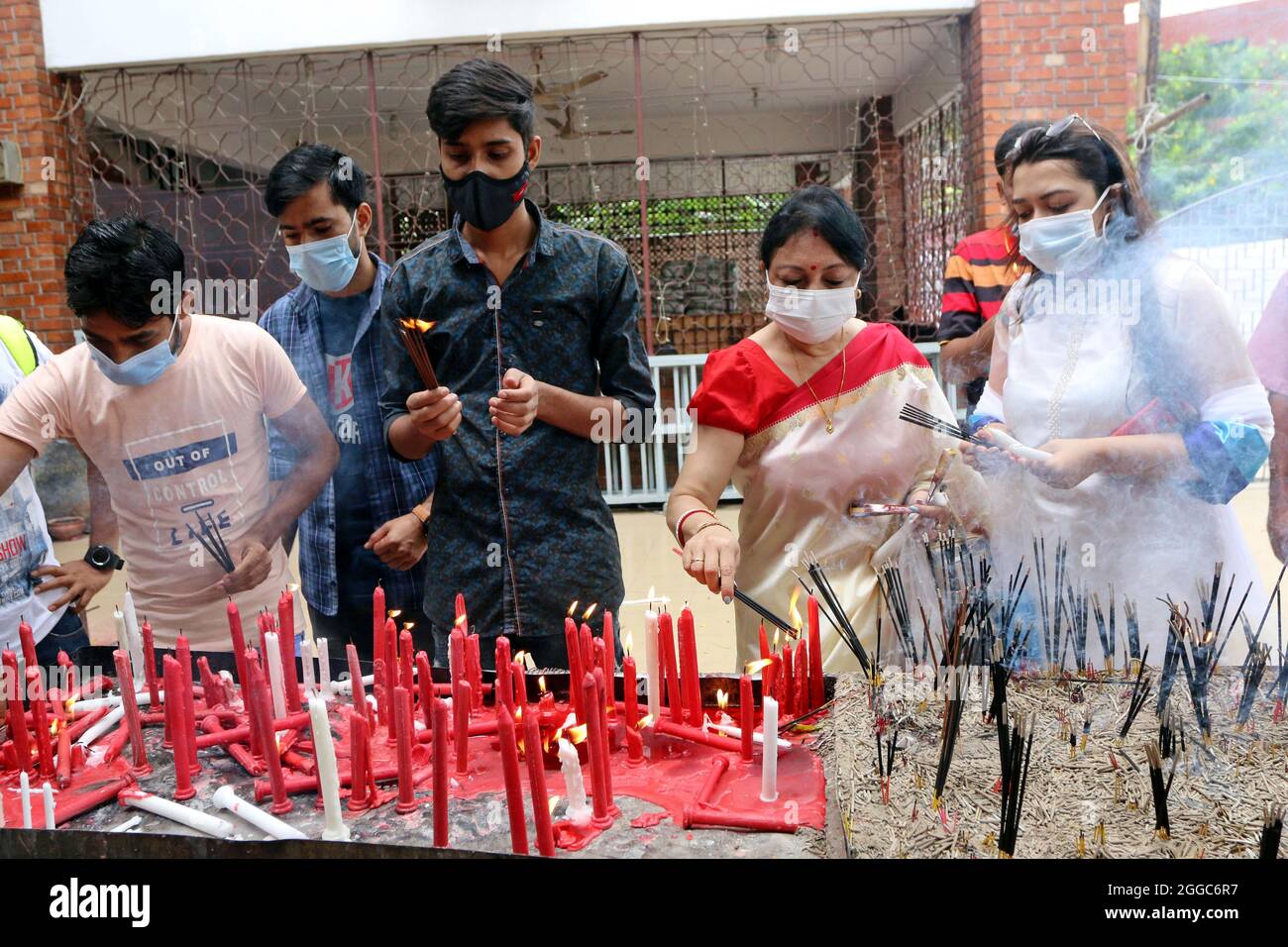 Non Exclusive: A Devote prays inside Iskcon temple sector 33, on the ...