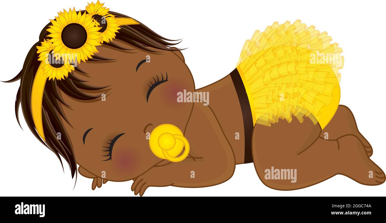 Cute Baby Cartoon Sunflower