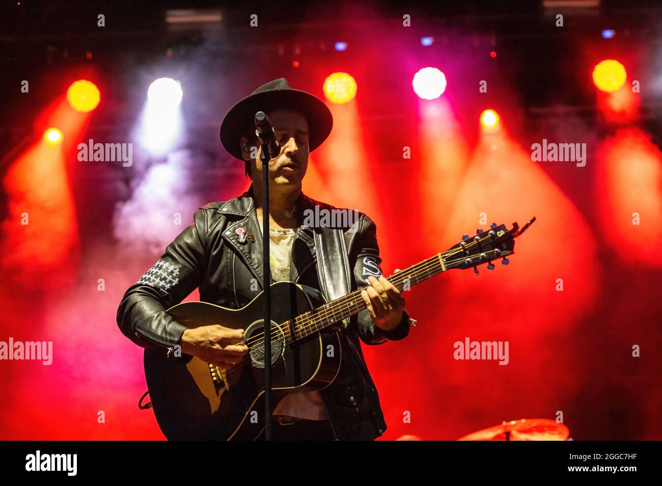 Edmonton, Canada. 29th Aug, 2021. Raine Maida lead Singer of Our Lady ...
