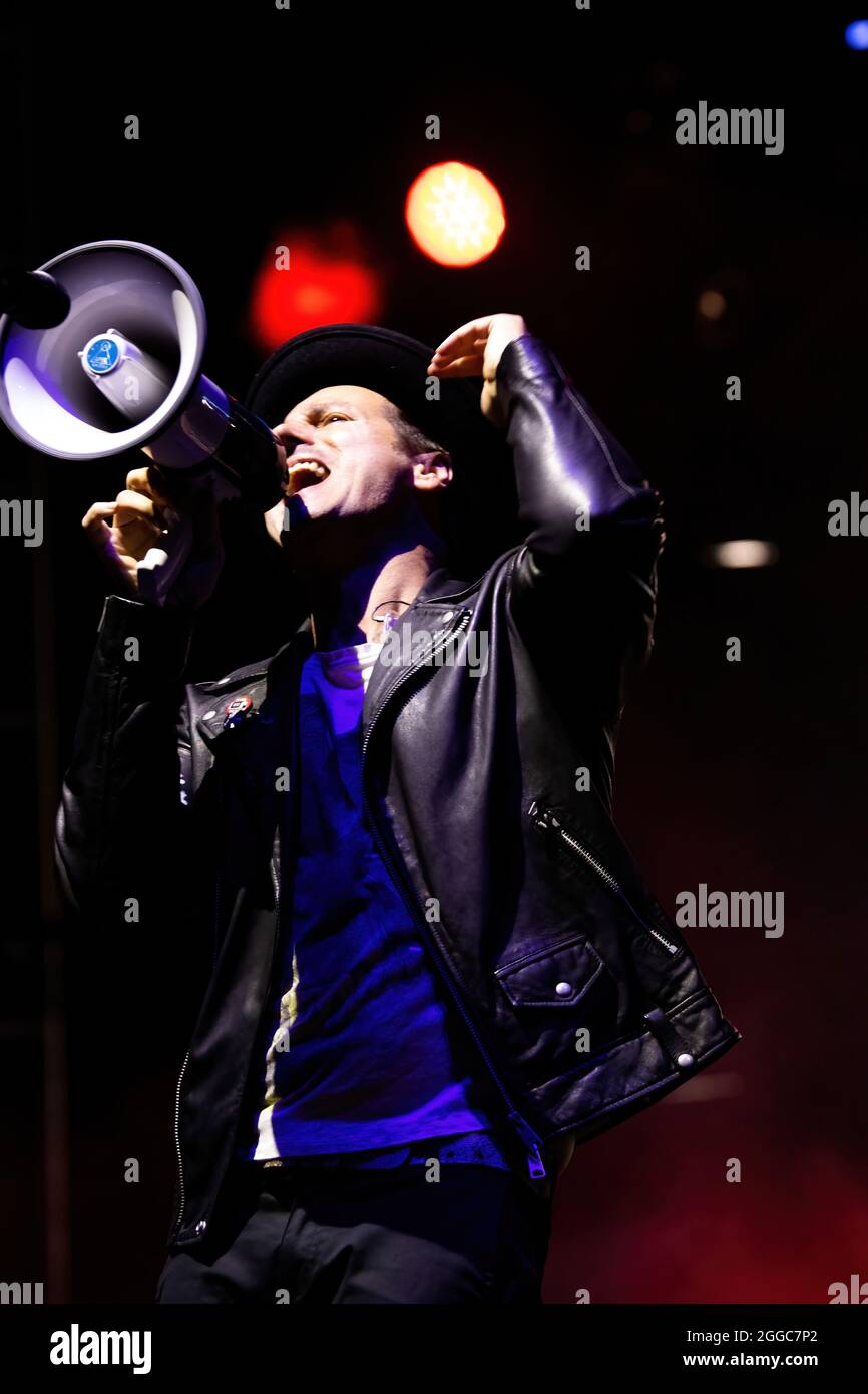 Edmonton, Canada. 29th Aug, 2021. Raine Maida lead Singer of Our Lady ...