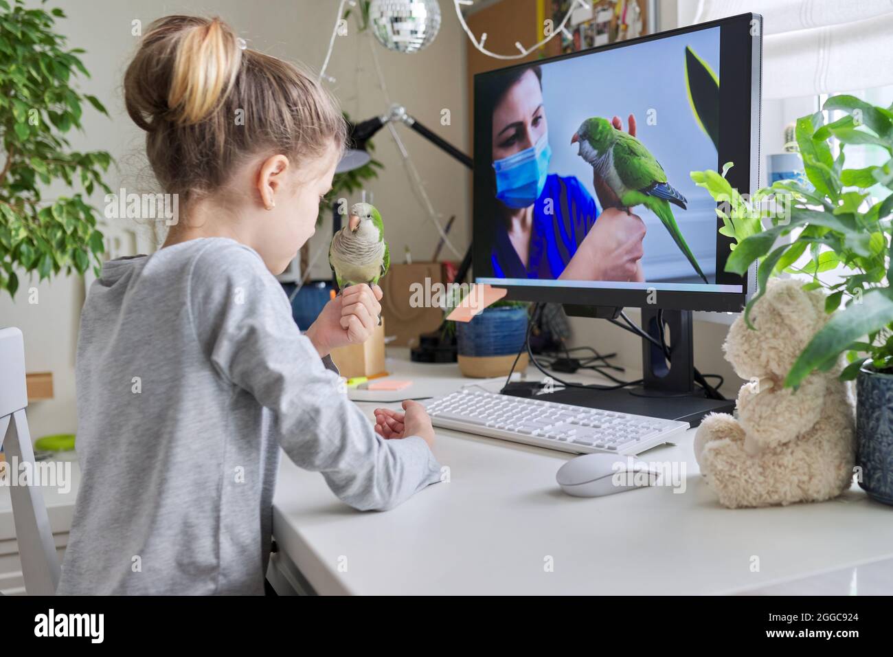 Children playing doctor with bird hi-res stock photography and images ...