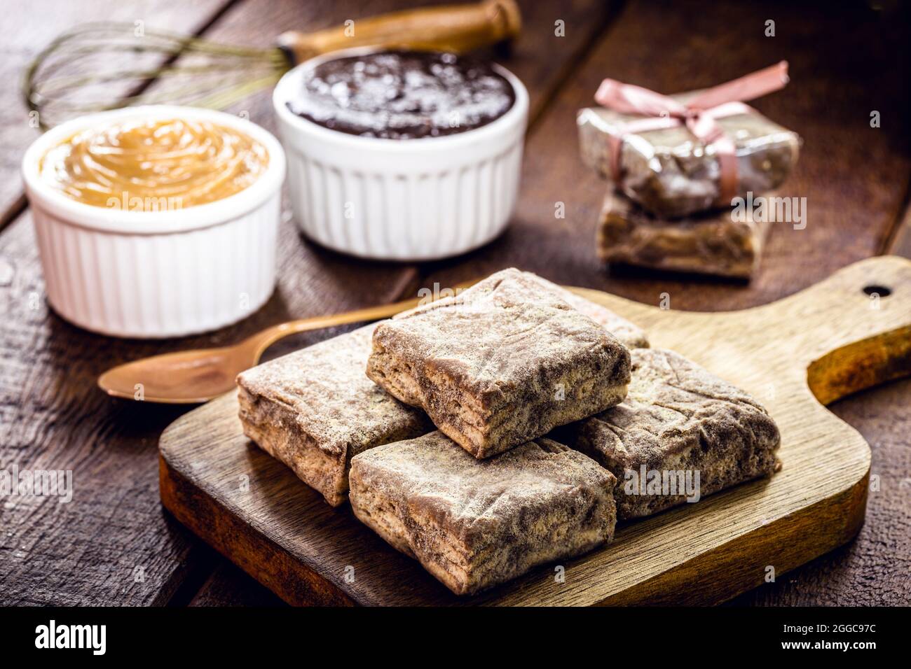 Brazilian sweet called "Italian straw", made with chocolate, cornstarch ...