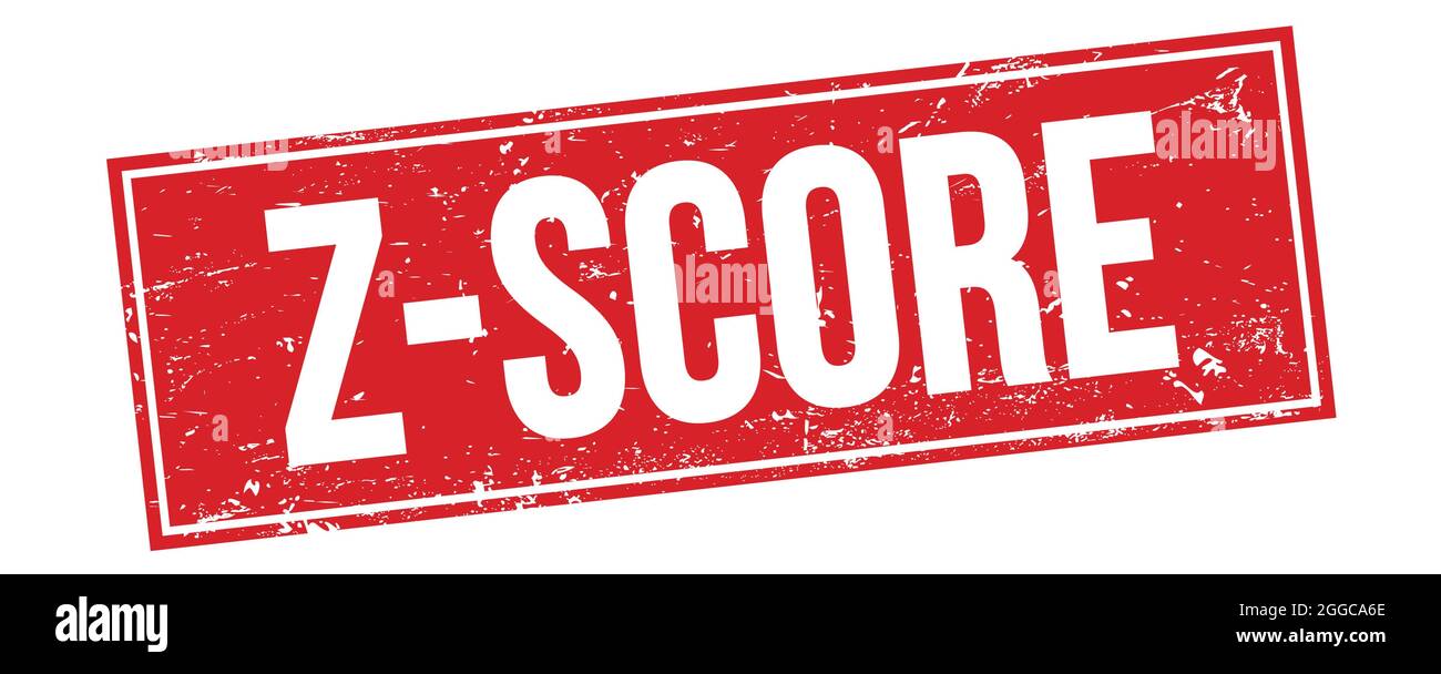Z-SCORE text on red grungy rectangle stamp sign Stock Photo - Alamy