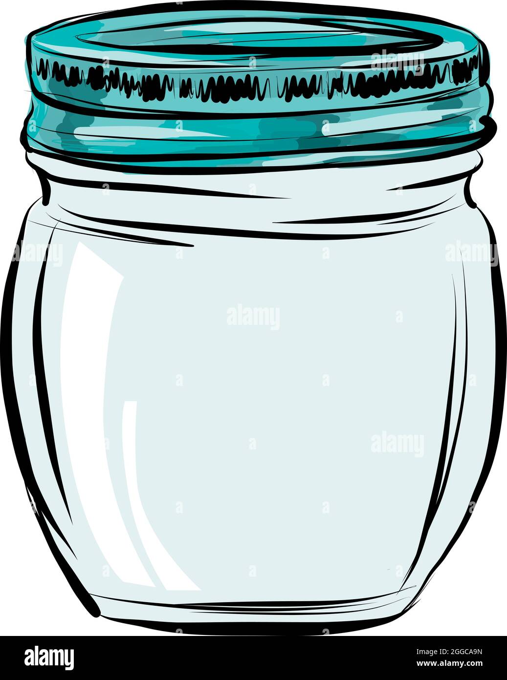 Mason glass storage jar Stock Vector Images - Alamy
