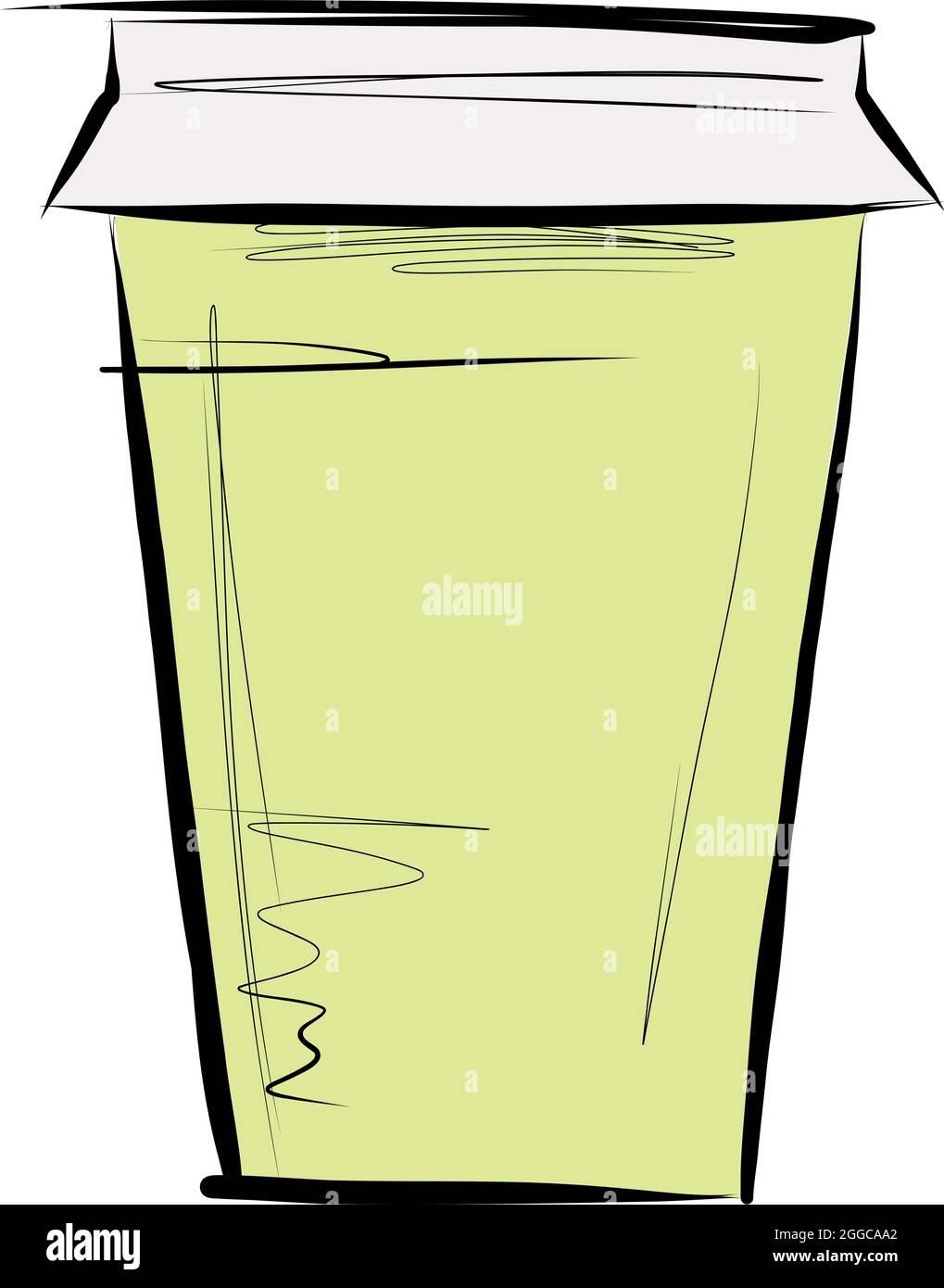 paper glass for drinks isolated on white background close-up Vector ...